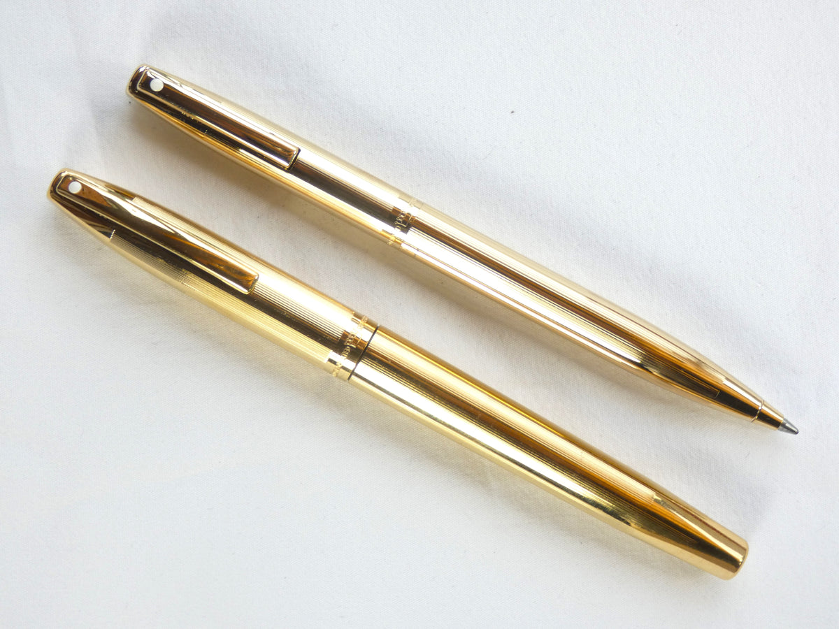 Sheaffer Triumph Imperial Gold FP/BP set. Mint Condition. – Collectablepens